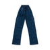V Cut Denim Pants Blue